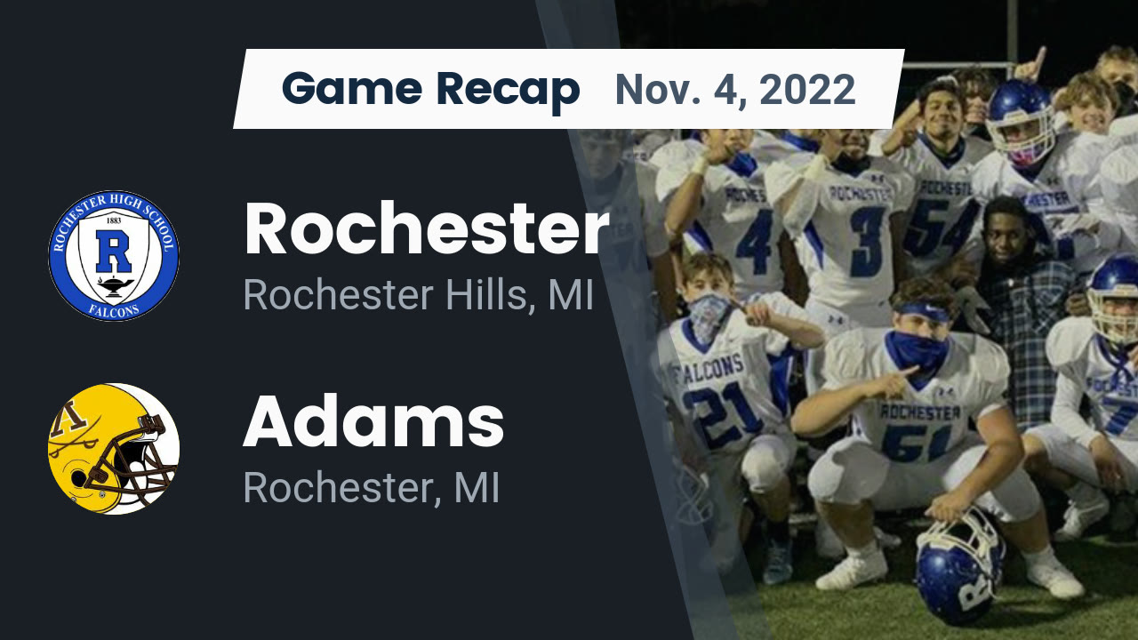 Recap: Rochester vs. Adams 2022 - Rochester High highlights - Hudl
