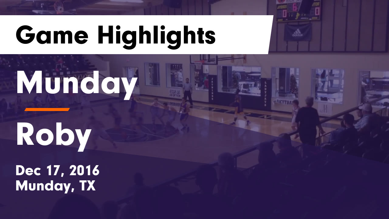 Munday vs Roby Game Highlights - Dec 17, 2016 - Munday highlights - Hudl