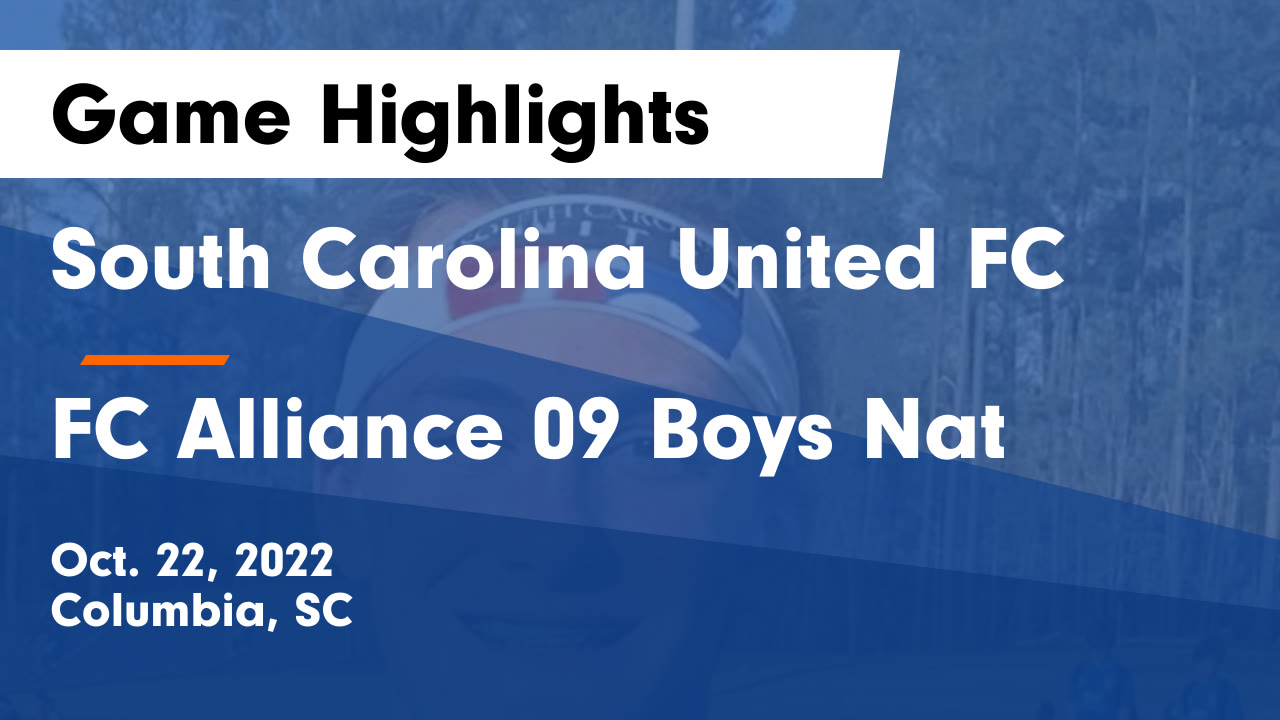 South Carolina United FC vs FC Alliance 09 Boys Nat Game Highlights ...
