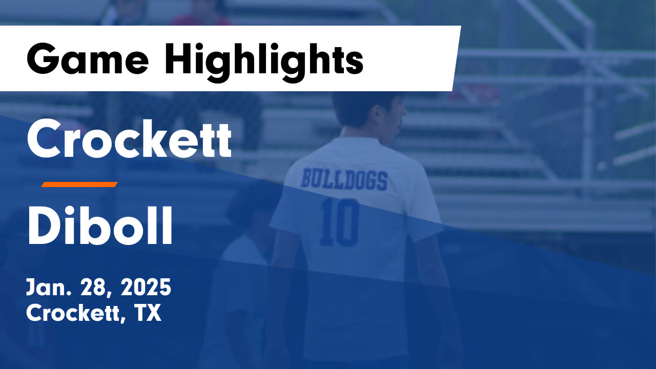 Crockett vs Diboll Game Highlights - Jan. 28, 2025 - Crockett High ...