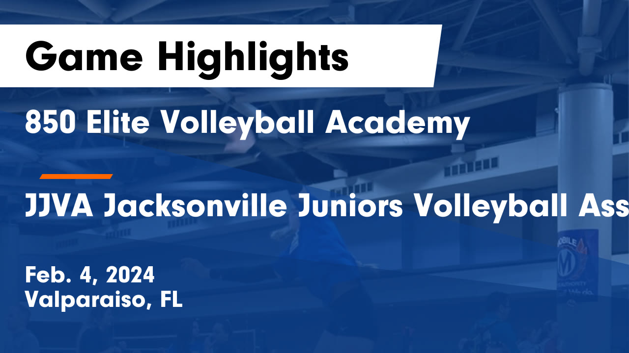 850 Elite Volleyball Academy vs JJVA Jacksonville Juniors Volleyball ...