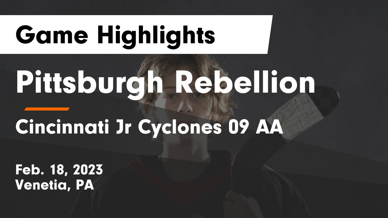 Pittsburgh Rebellion vs Cincinnati Jr Cyclones 09 AA Game Highlights ...