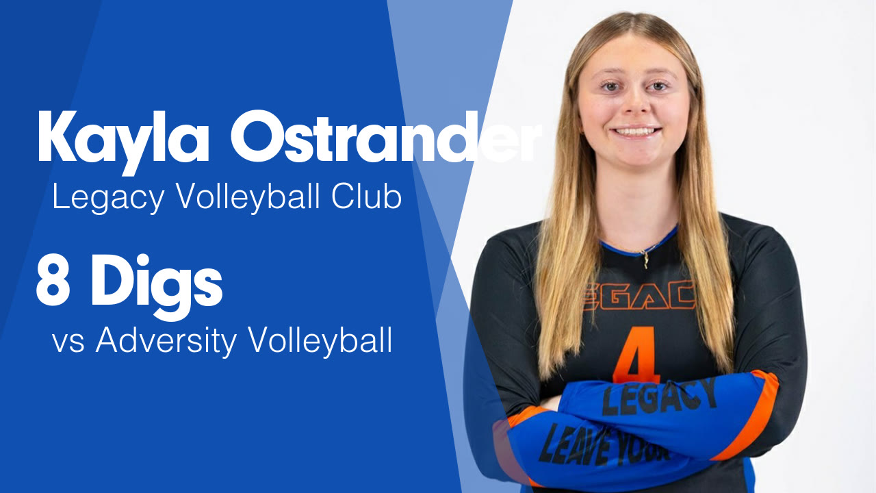 8 Digs vs Adversity Volleyball - Kayla Ostrander highlights - Hudl