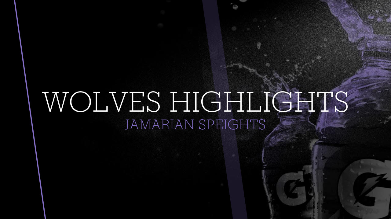 Wolves Highlights - Jamarian Speights highlights - Hudl