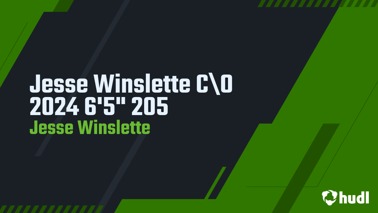 Jesse Winslette C\O 2024 6'5" 205 - Jesse Winslette highlights - Hudl