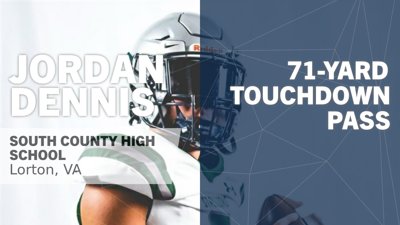 71-yard Touchdown Pass vs Mount Vernon - Jordan Dennis highlights - Hudl