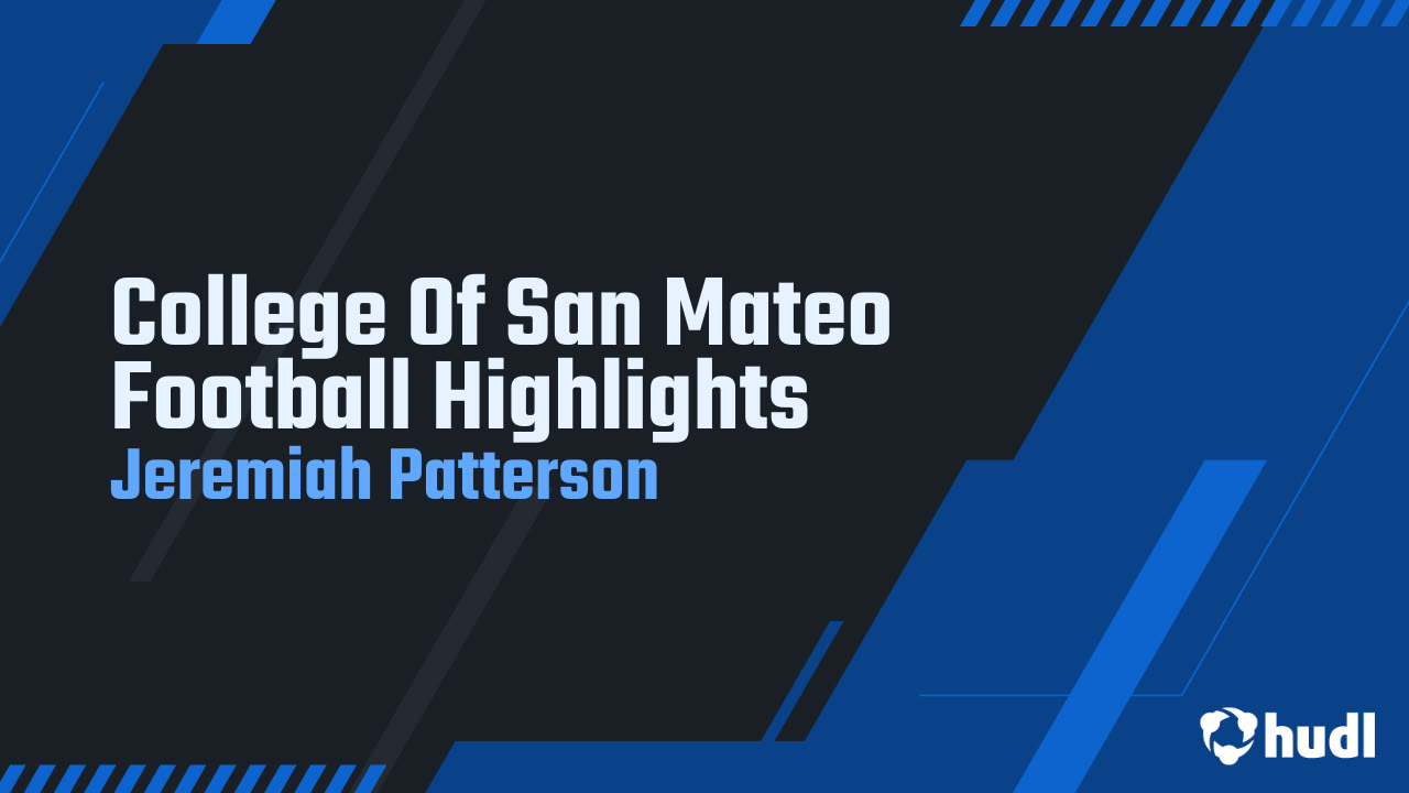 College Of San Mateo Football Highlights - Jeremiah Patterson ...