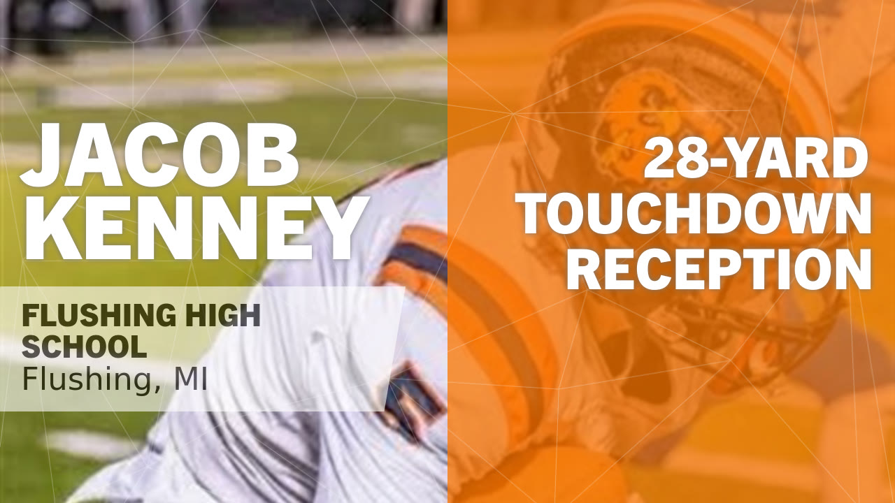 28-yard Touchdown Reception vs Swartz Creek - Jacob Kenney highlights ...