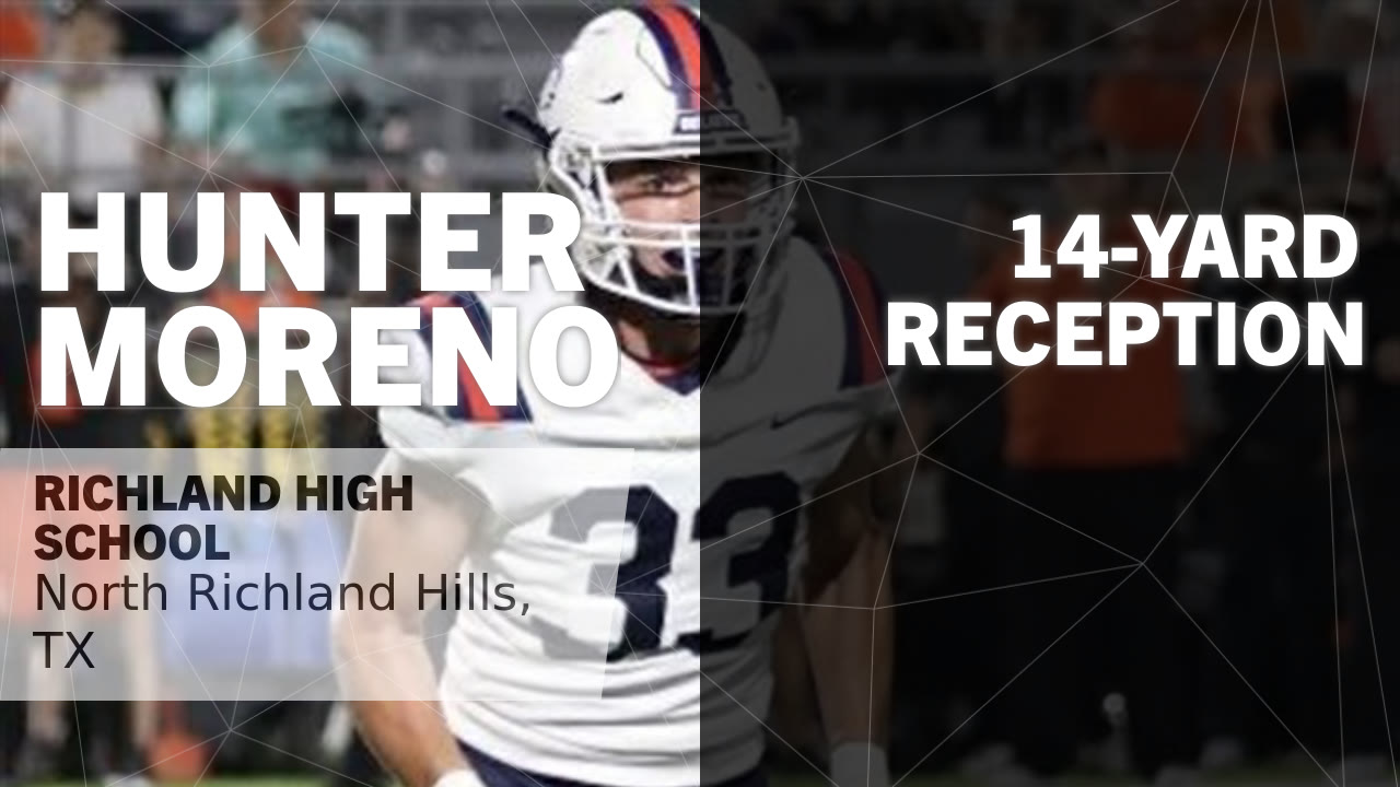 14-yard Reception vs Brewer - Hunter Moreno highlights - Hudl