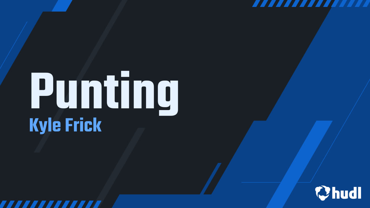 Punting - Kyle Frick highlights - Hudl