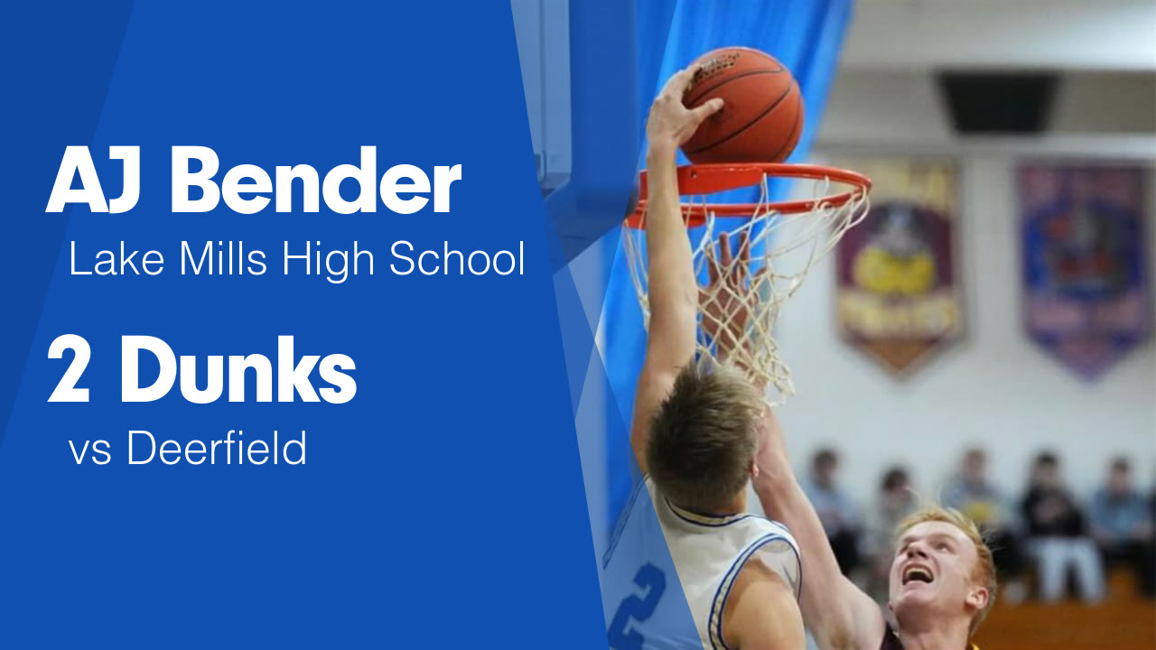 2 Dunks vs Deerfield - AJ Bender highlights - Hudl