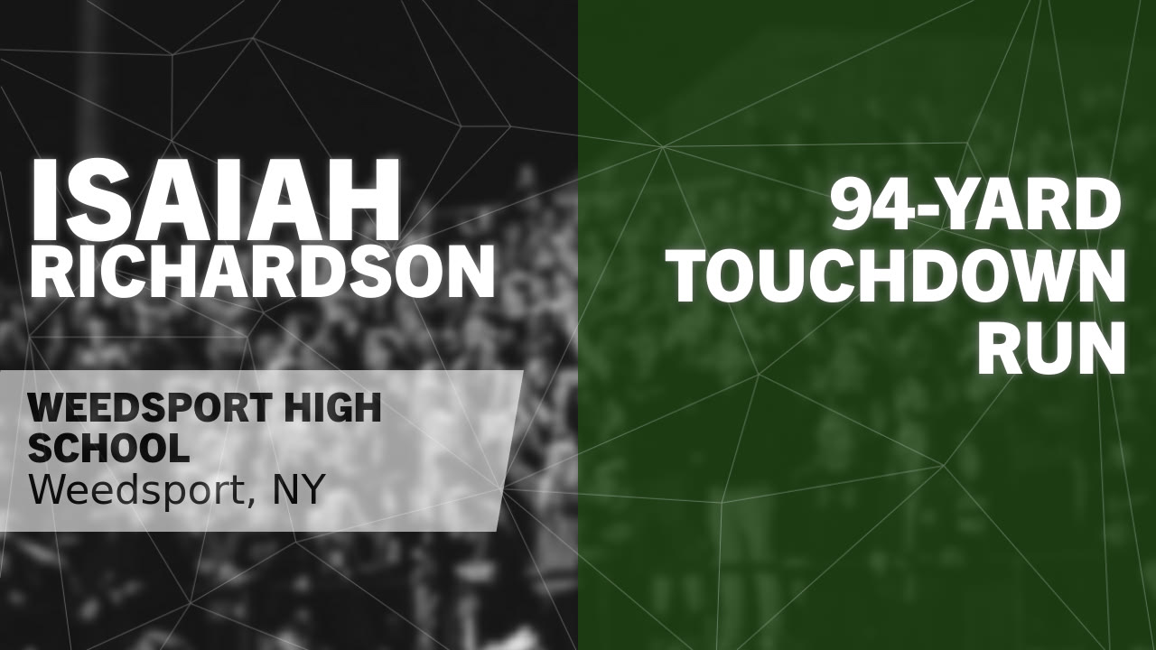 94-yard Touchdown Run vs Thousand Islands - Isaiah Richardson highlights - Hudl