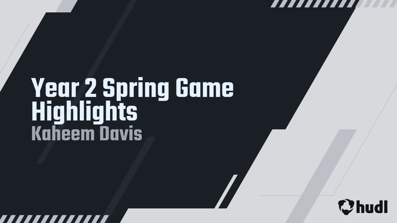 Year 2 Spring Game Highlights - Kaheem Davis highlights - Hudl