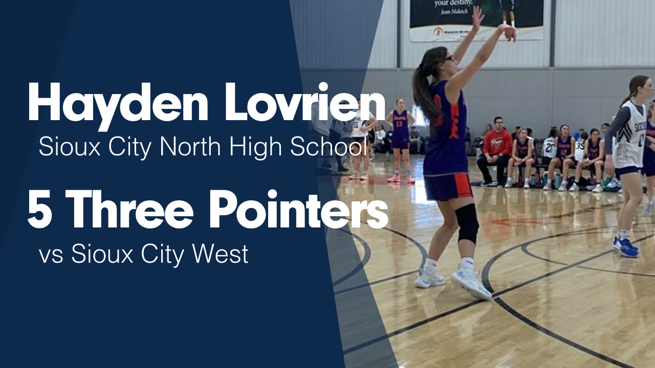 5 Three Pointers vs Sioux City West - Hayden Lovrien highlights - Hudl