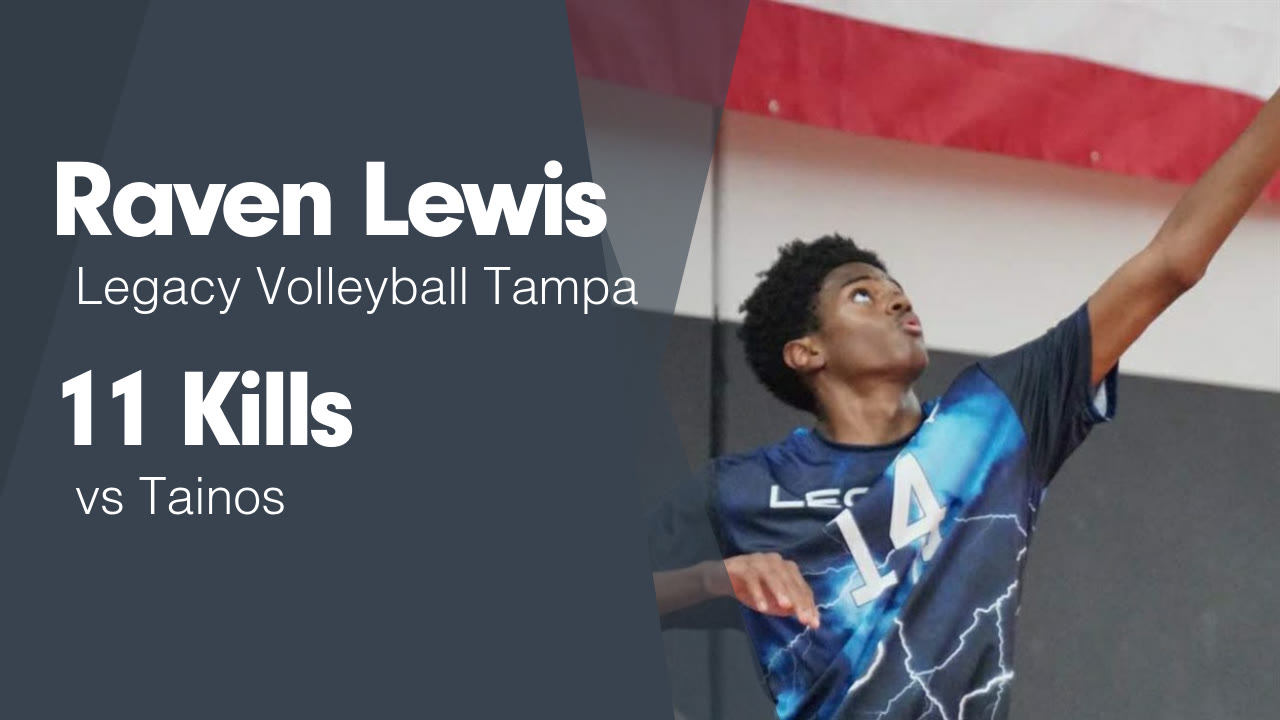 11 Kills vs Tainos - Raven Lewis highlights - Hudl