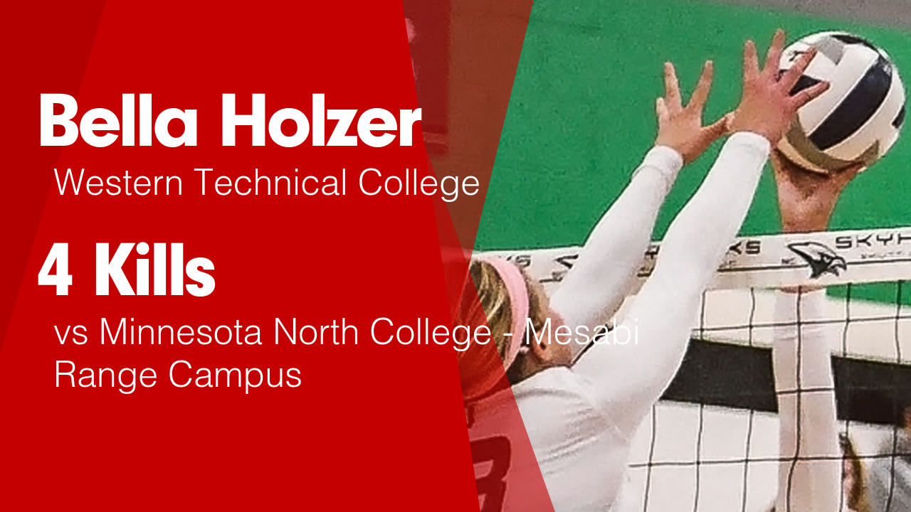 4 Kills vs Minnesota North College - Mesabi Range Campus - Bella Holzer ...