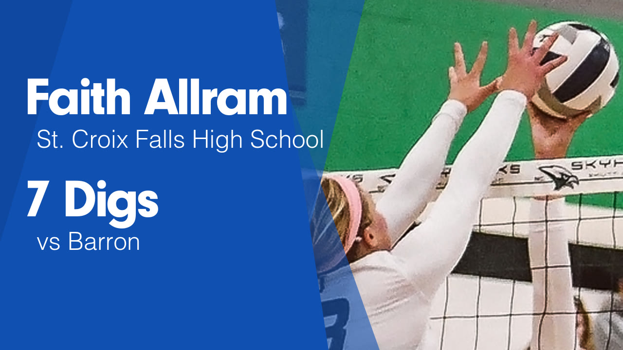 7 Digs vs Barron - Faith Allram highlights - Hudl