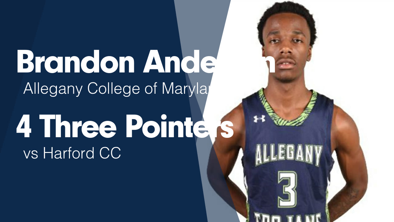 4 Three Pointers vs Harford CC - Brandon Anderson highlights - Hudl