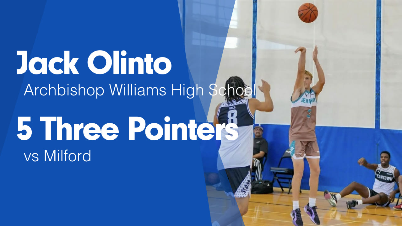 5 Three Pointers vs Milford - Jack Olinto highlights - Hudl