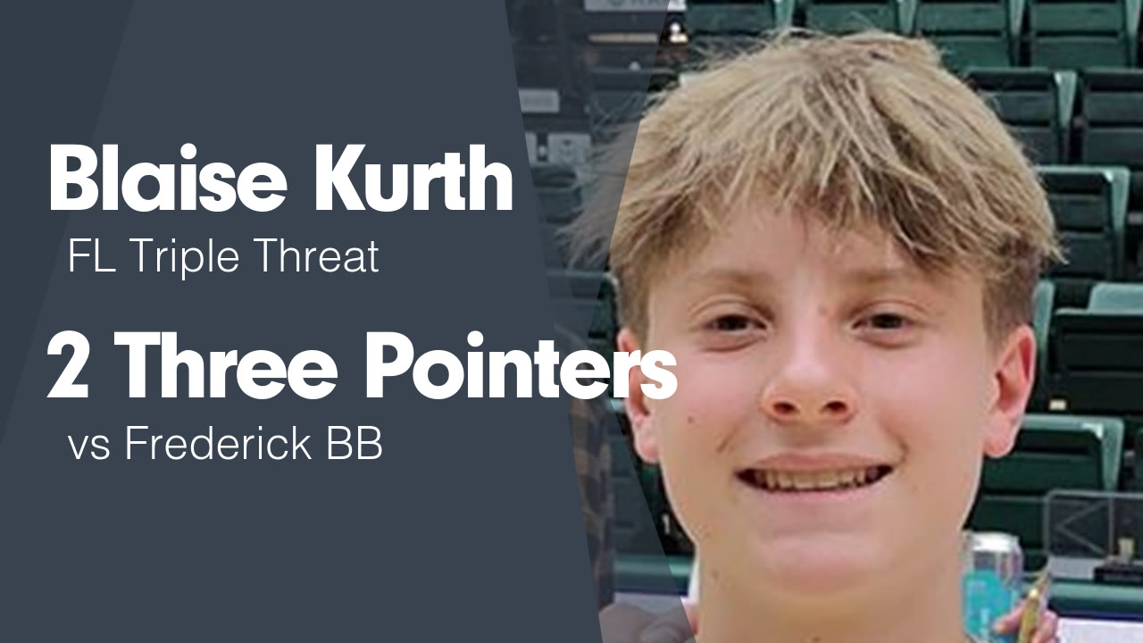2 Three Pointers vs Frederick BB - Blaise Kurth highlights - Hudl