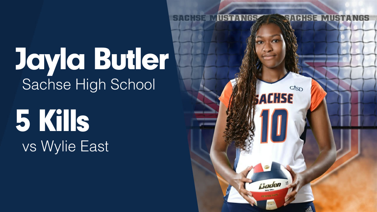 5 Kills vs Wylie East - Jayla Butler highlights - Hudl