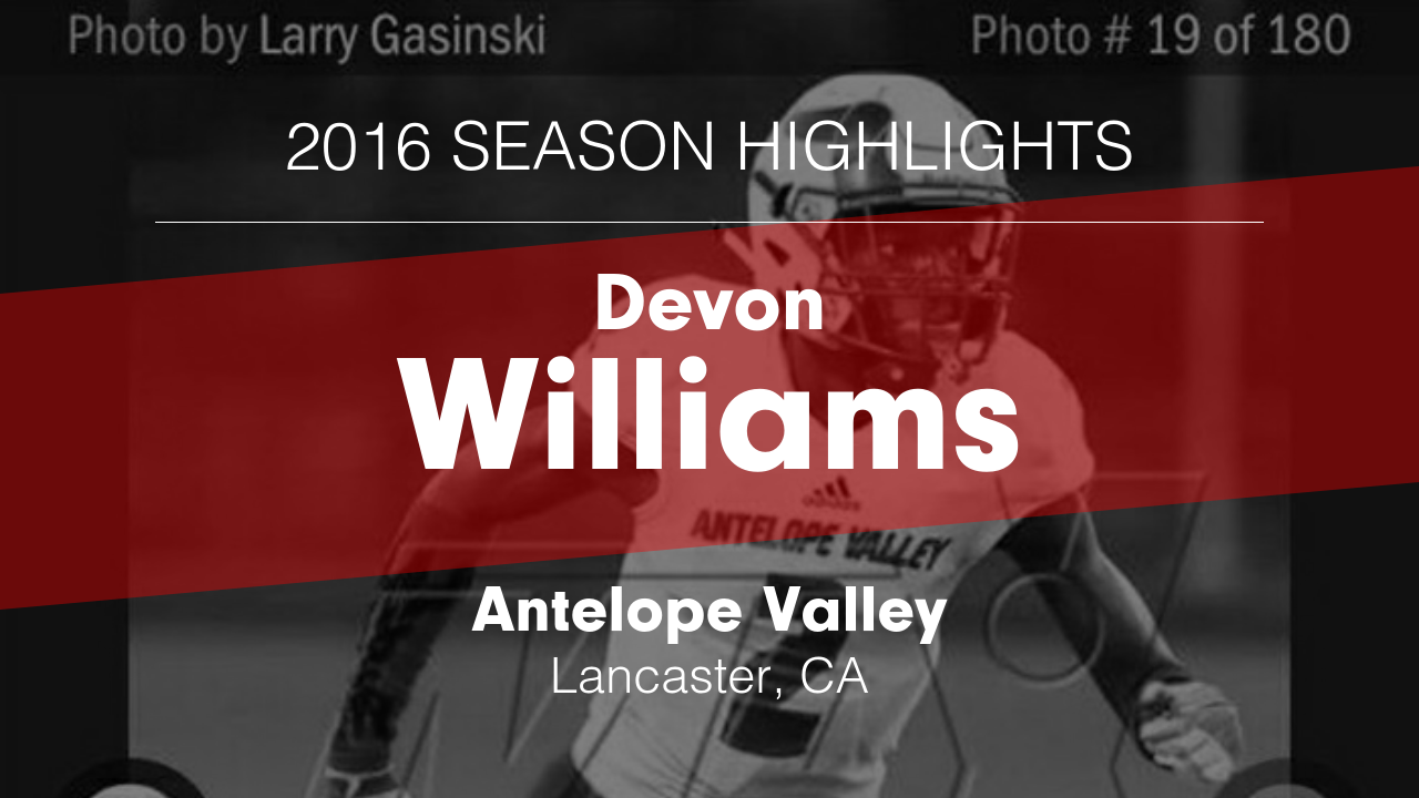 2016 Season Highlights - Devon Williams highlights - Hudl